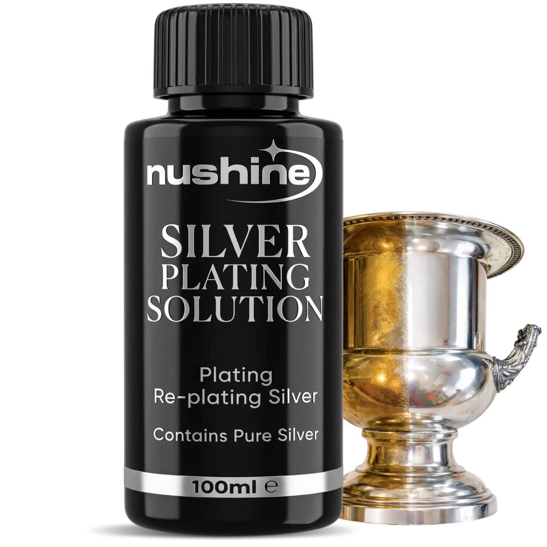 Nushine Silver Plating Solution: Pure Silver Plate for Brass, Copper ...