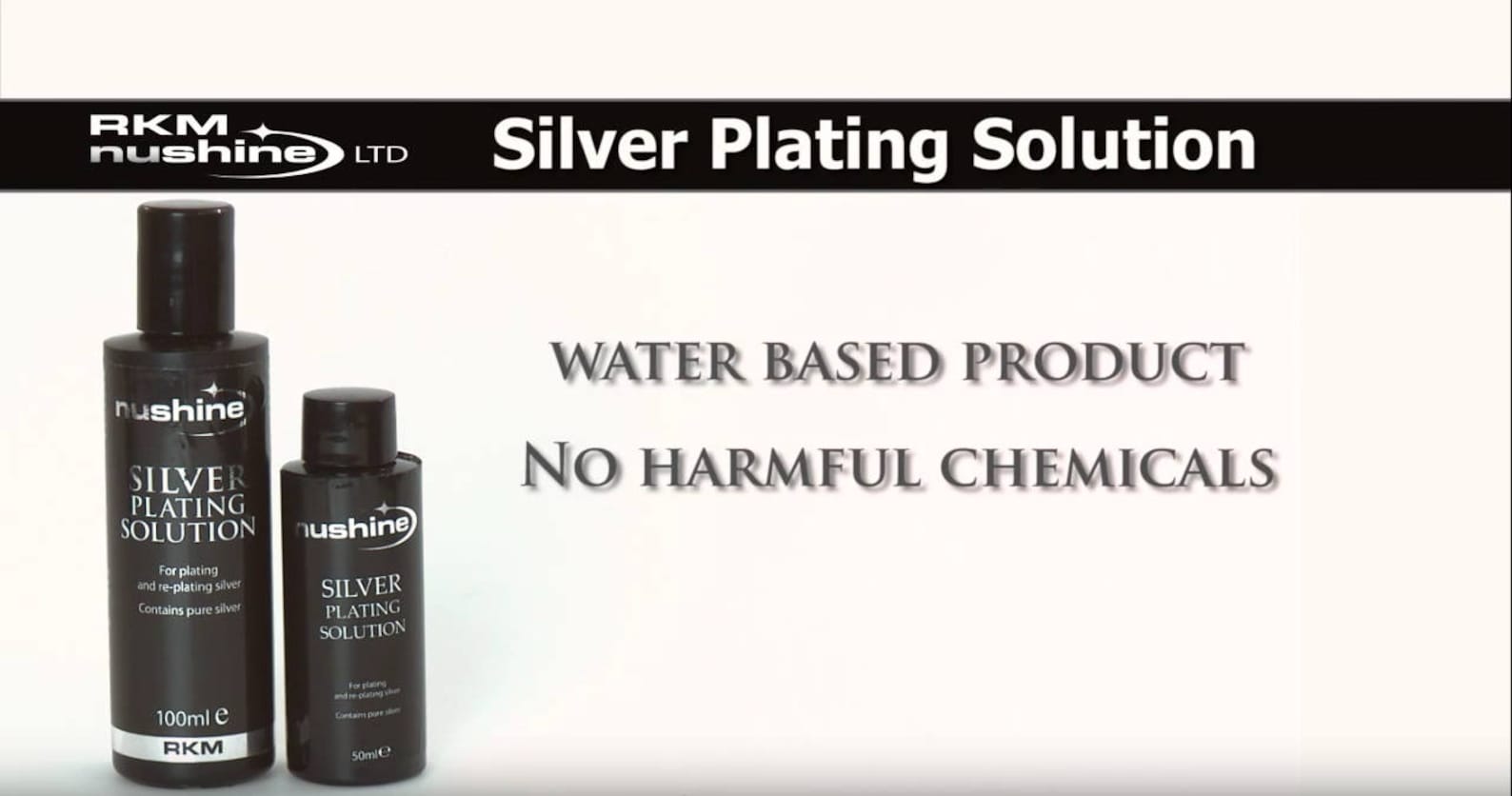 Nushine Silver Plating Solution 50ml - Permanently Plate PURE SILVER on ...