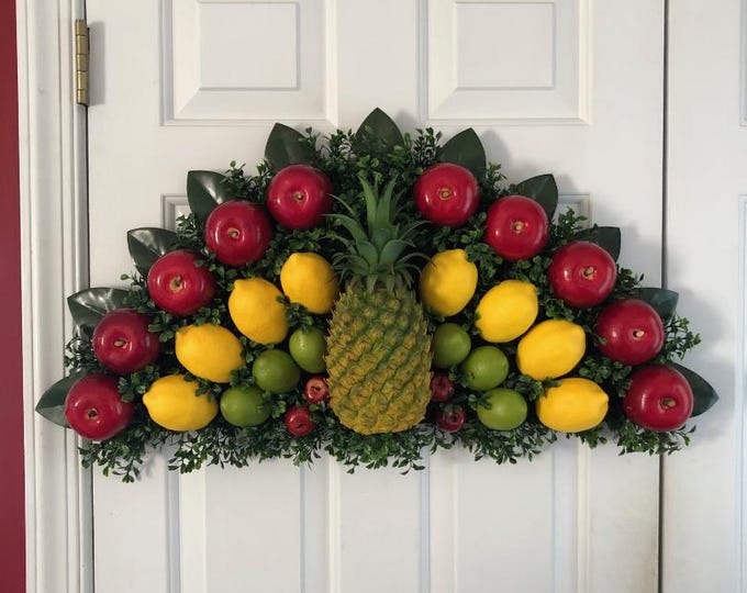 Williamsburg Style Mixed Fruit Fan, Medium Size, Fruit Christmas Fan ...