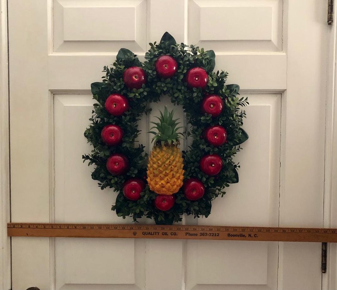 Lg Oval Williamsburg Style Colonial Apple Pineapple Magnolia - Etsy