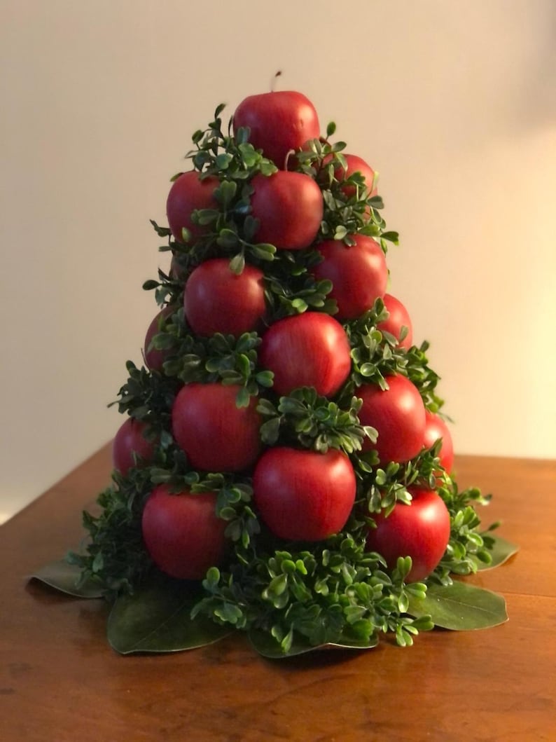 Classic Colonial Williamsburg Type Apple Cone, Table Centerpiece, Faux ...