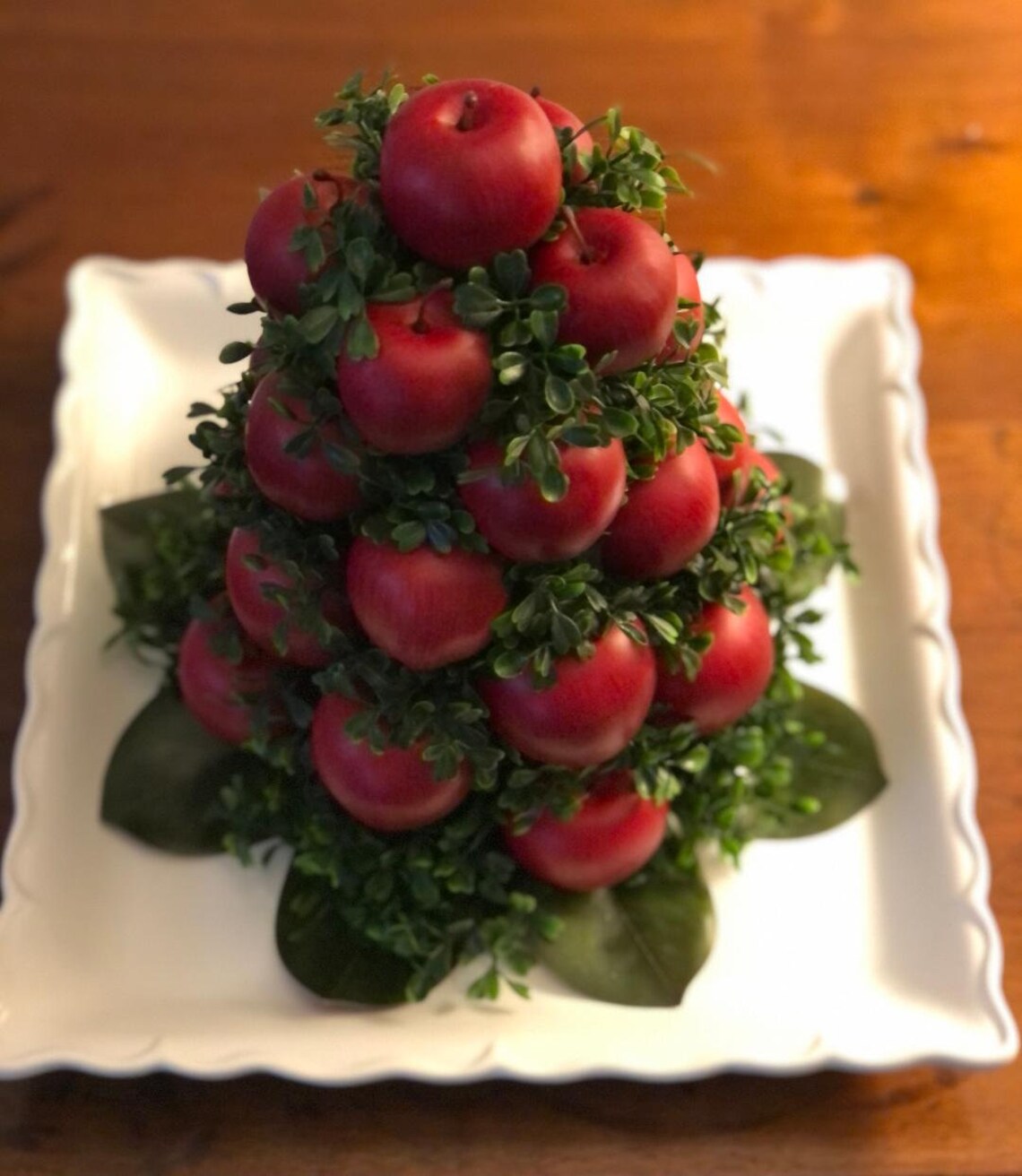 Classic Colonial Williamsburg Type Apple Cone, Table Centerpiece, Faux ...