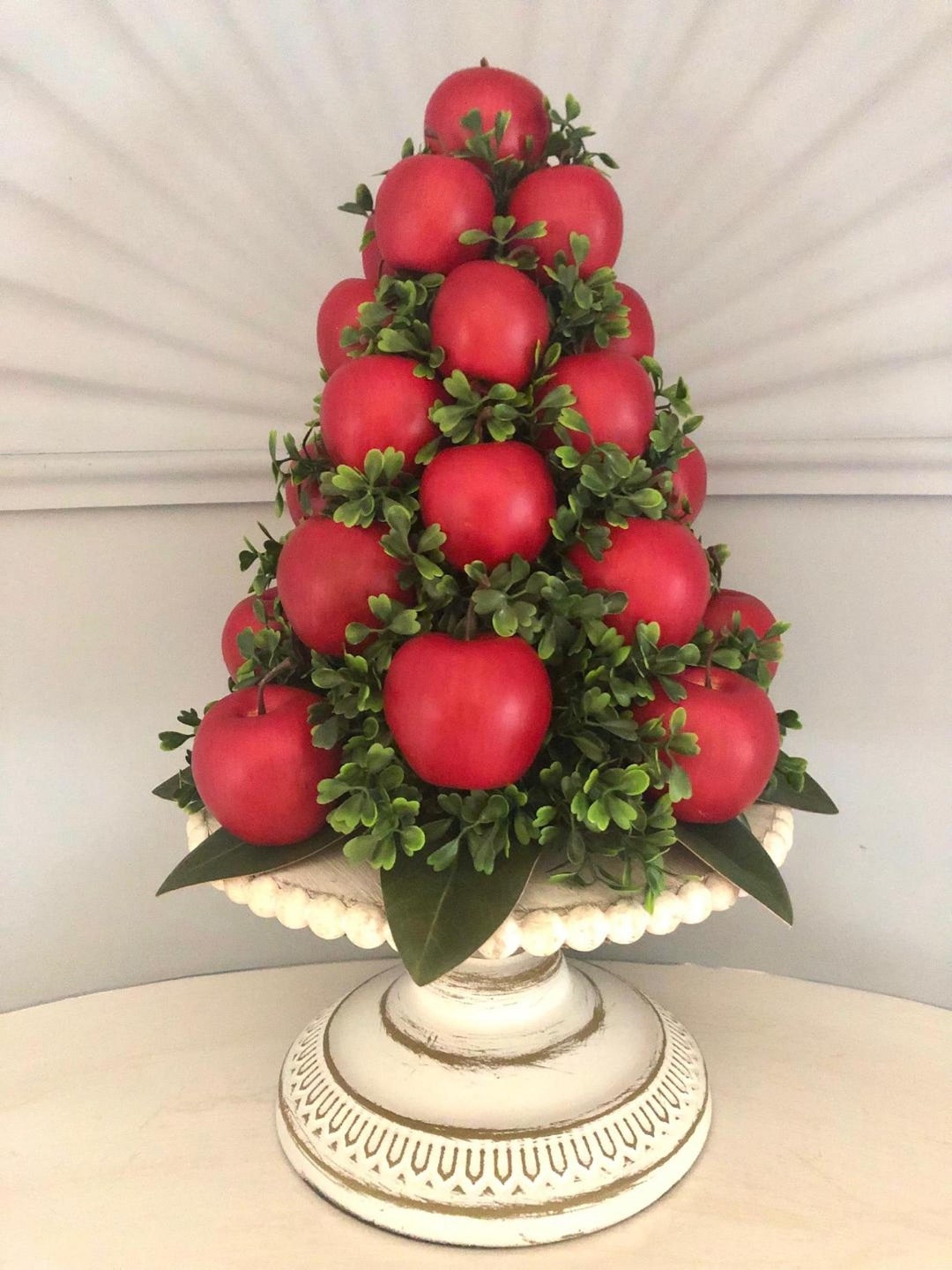 Classic Colonial Williamsburg Type Apple Cone, Table Centerpiece, Faux ...