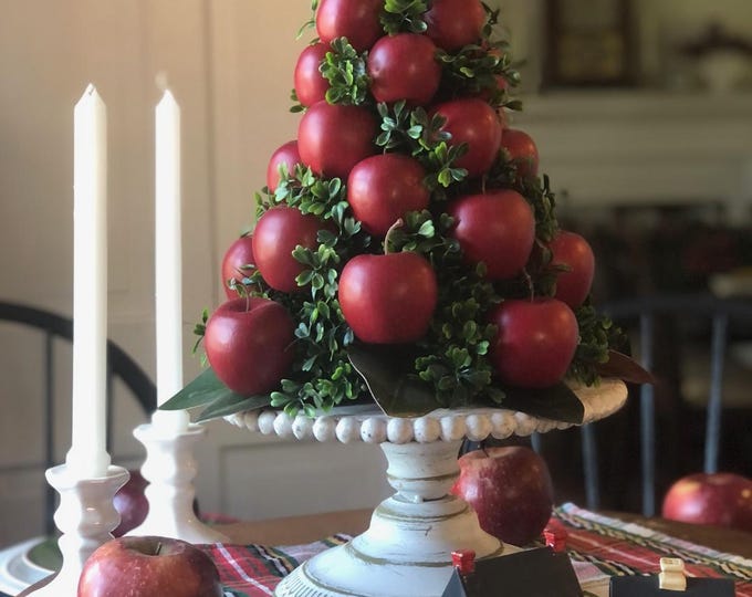Classic Colonial Williamsburg Type Apple Cone, Table Centerpiece, Faux ...
