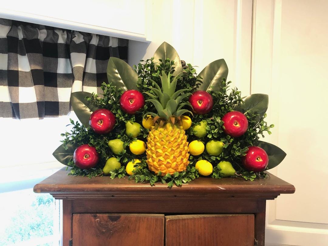 Mini Apple Pineapple Fan Williamsburg Style, Fruit Christmas Fan ...