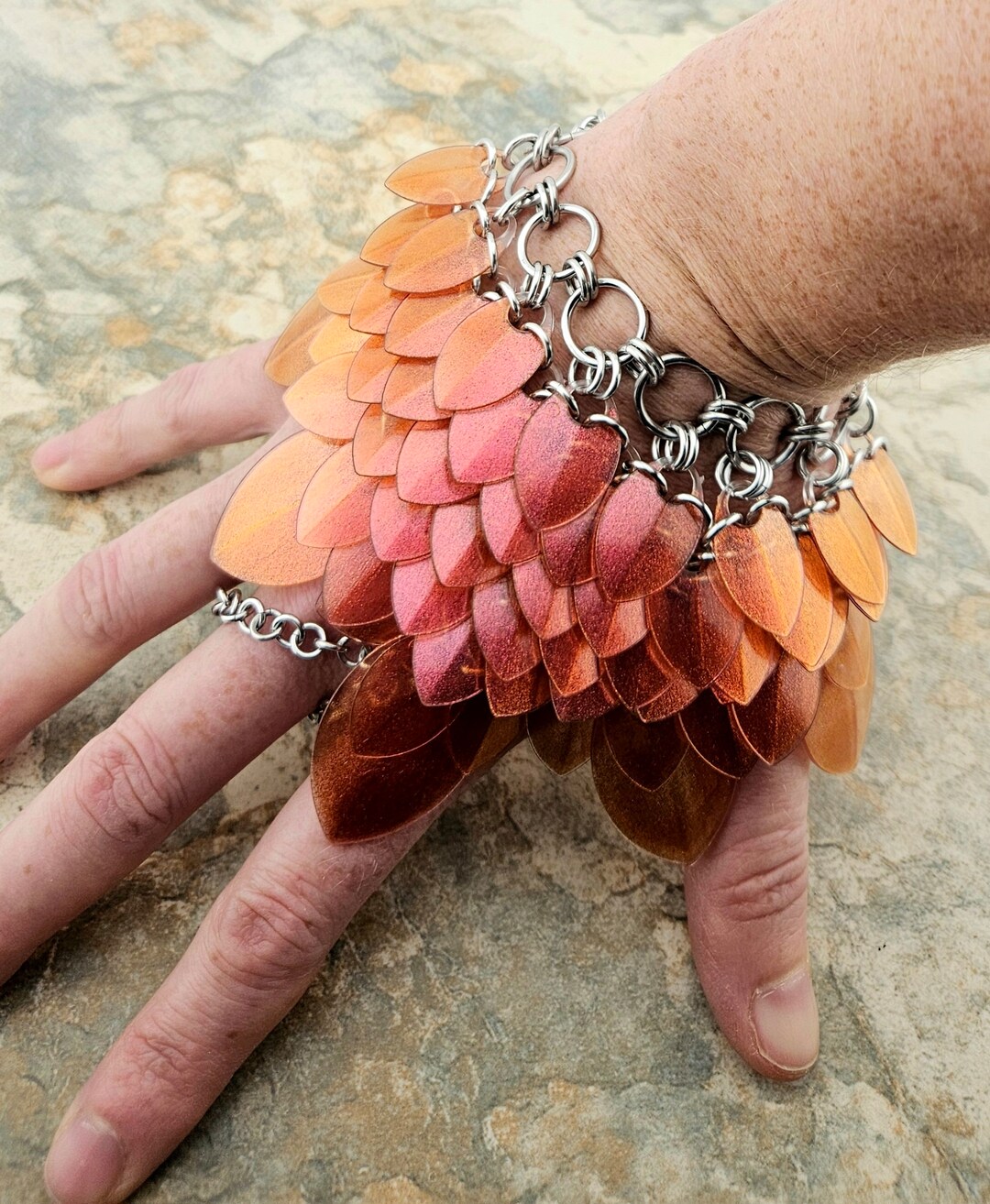 Mermaid Scale Hand Armor Fallen Leaves - Etsy