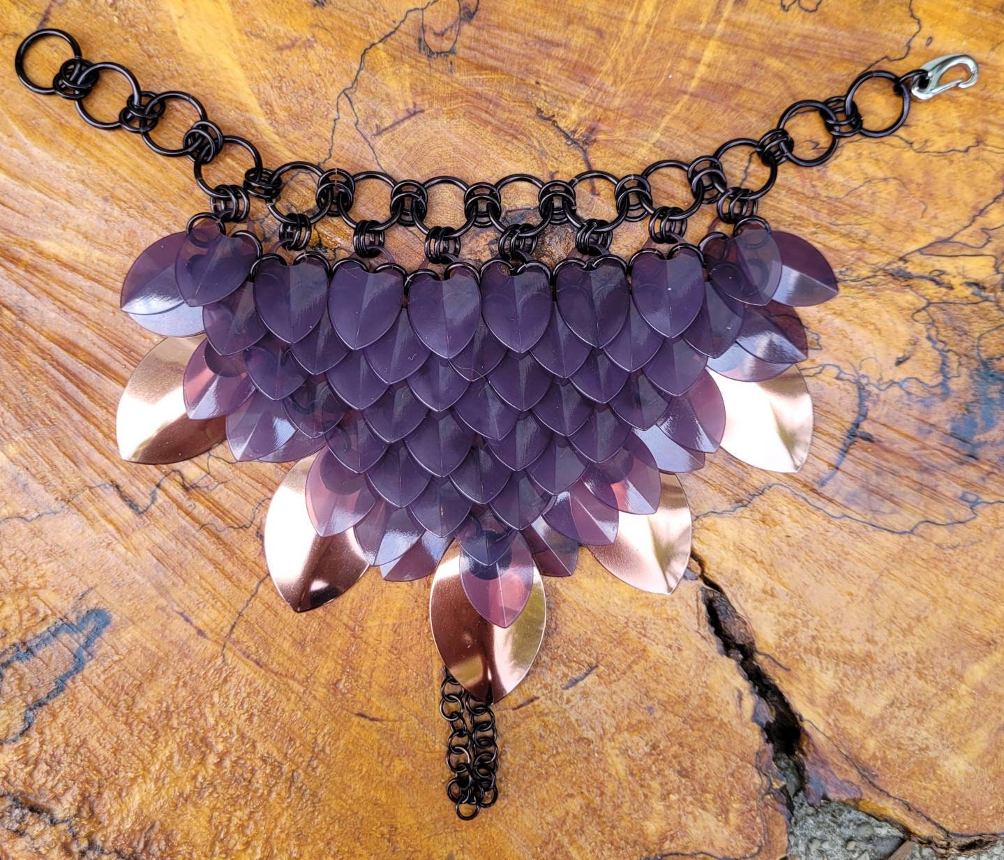 Purple Haze Dragon Scale Mail Hand Armor custom Dyed - Etsy
