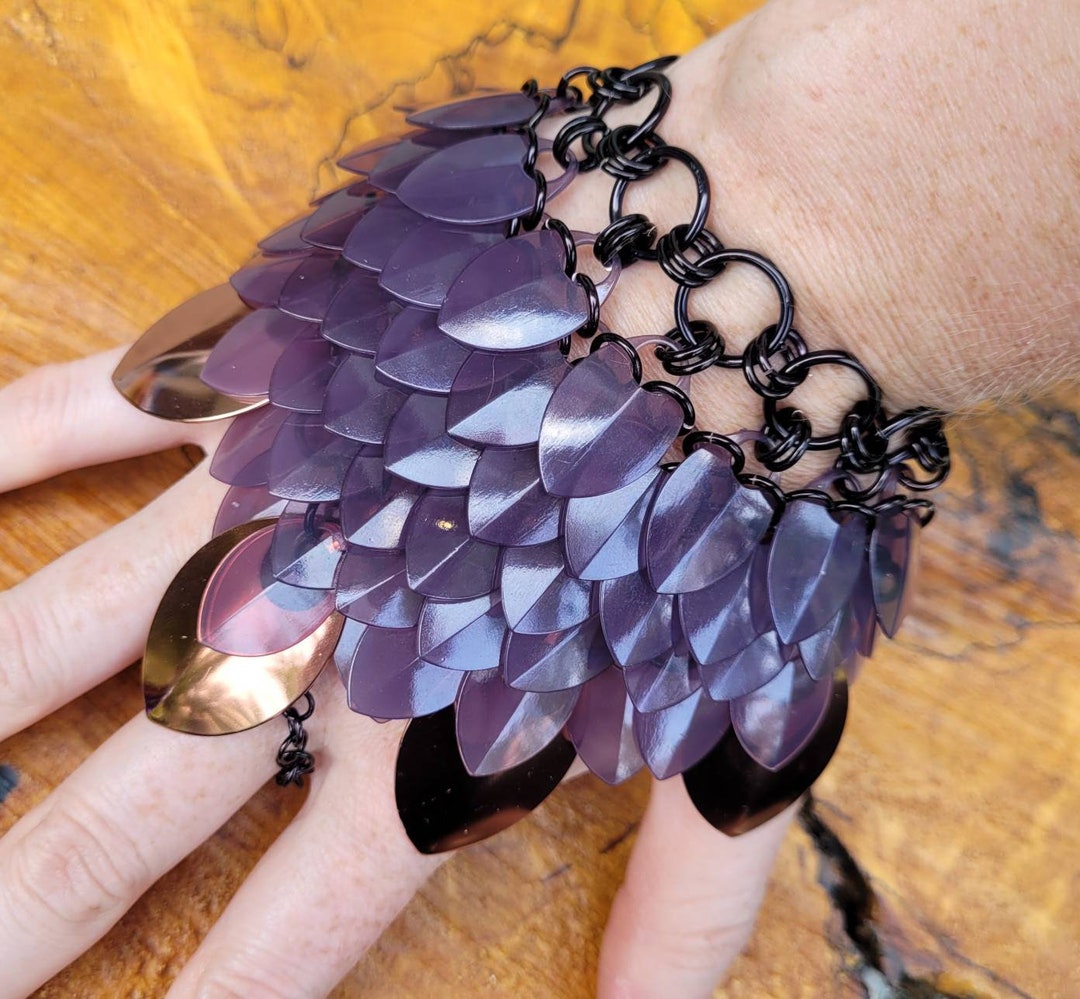 Purple Haze Dragon Scale Mail Hand Armor •custom Dyed• - Etsy