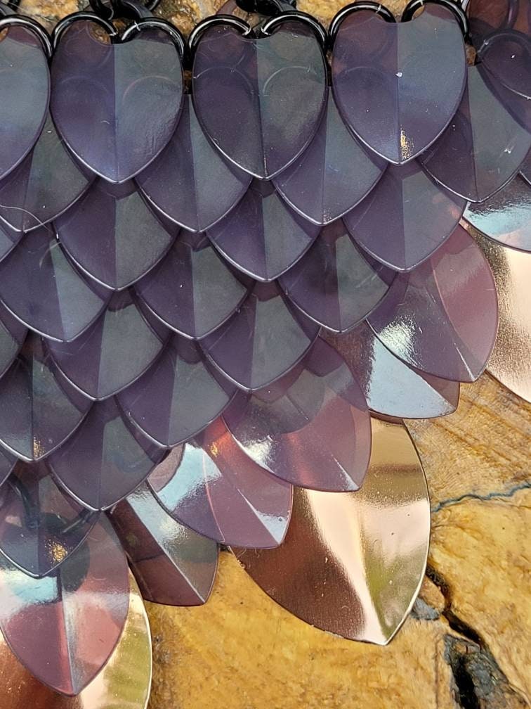 Purple Haze Dragon Scale Mail Hand Armor custom Dyed - Etsy