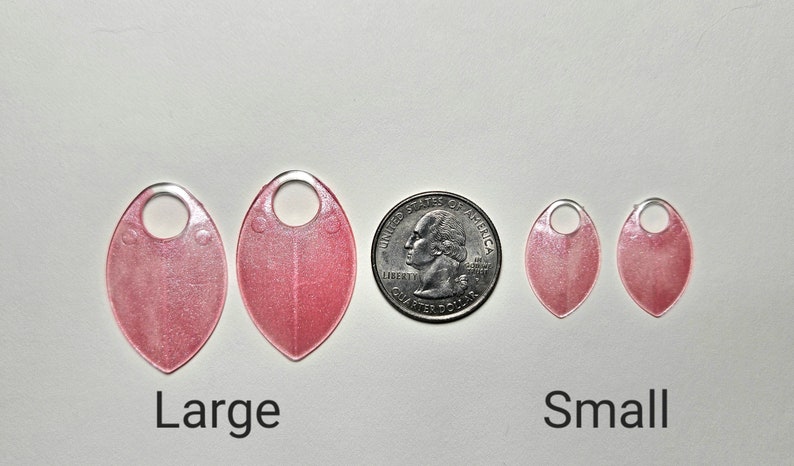 Small/large Polycarbonate Dragon Scales Color: Primrose Pink Mulitple ...