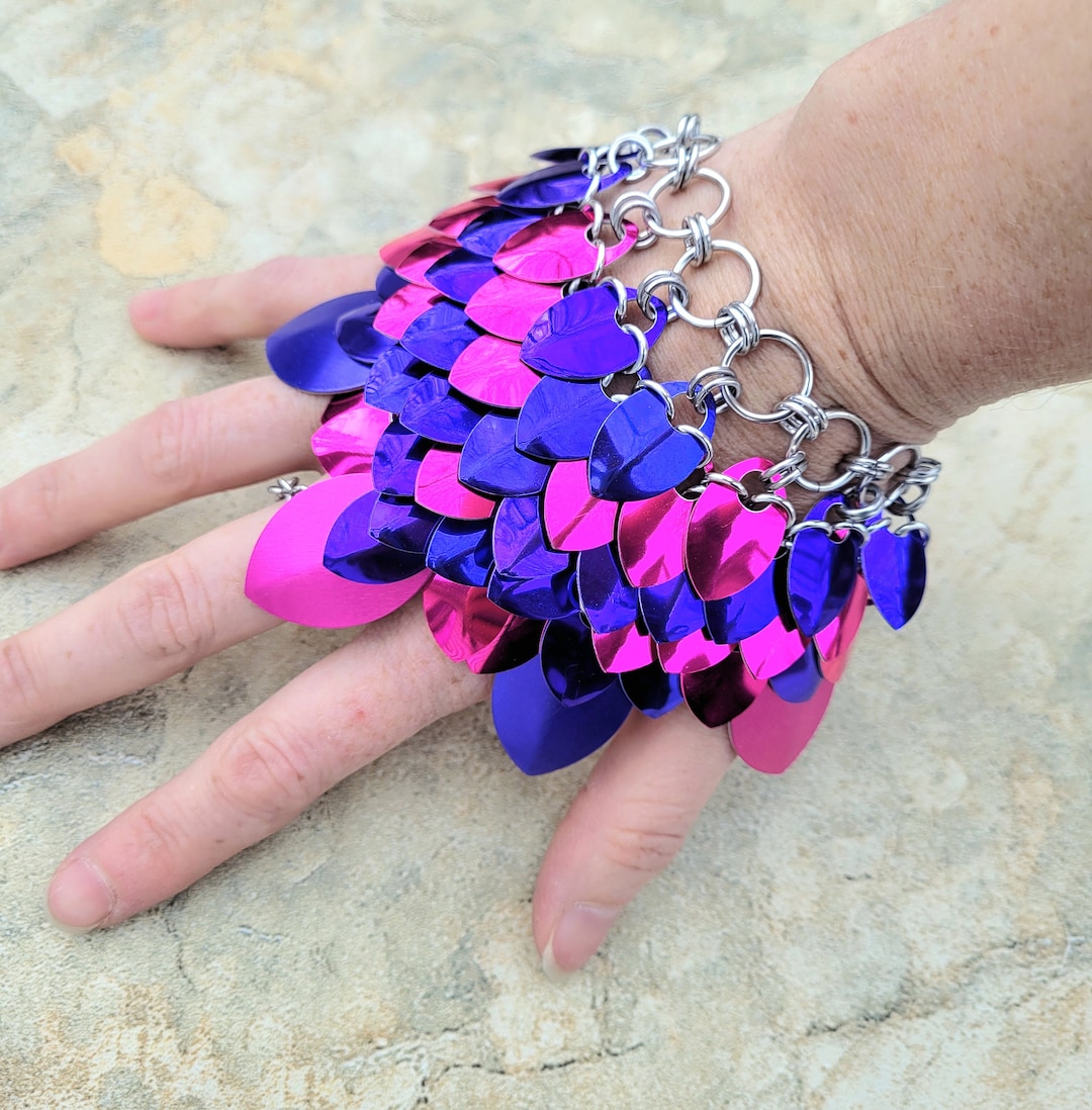 Dragon Scale Hand Armor High Gloss Purple and Pink - Etsy