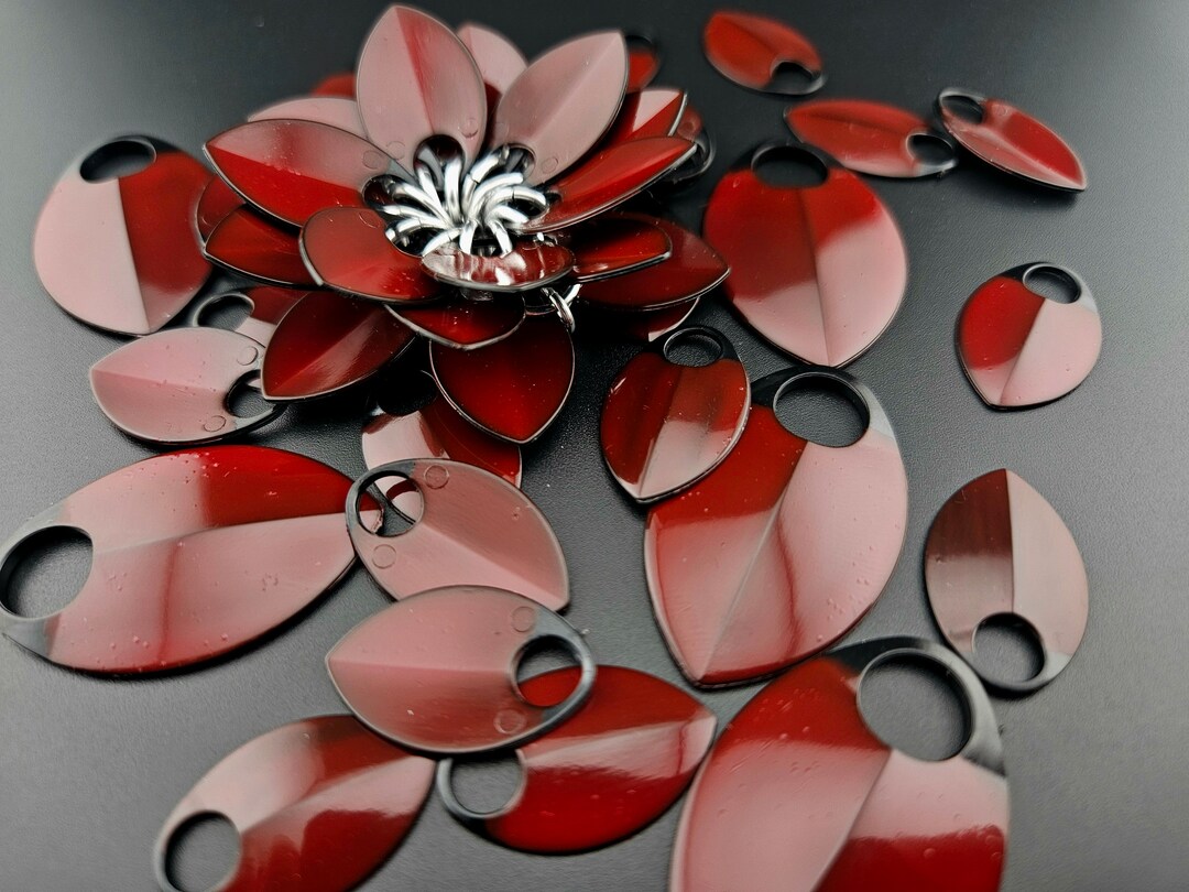 Small/large Polycarbonate Dragon Scales Black Base Color: Heat Haze ...