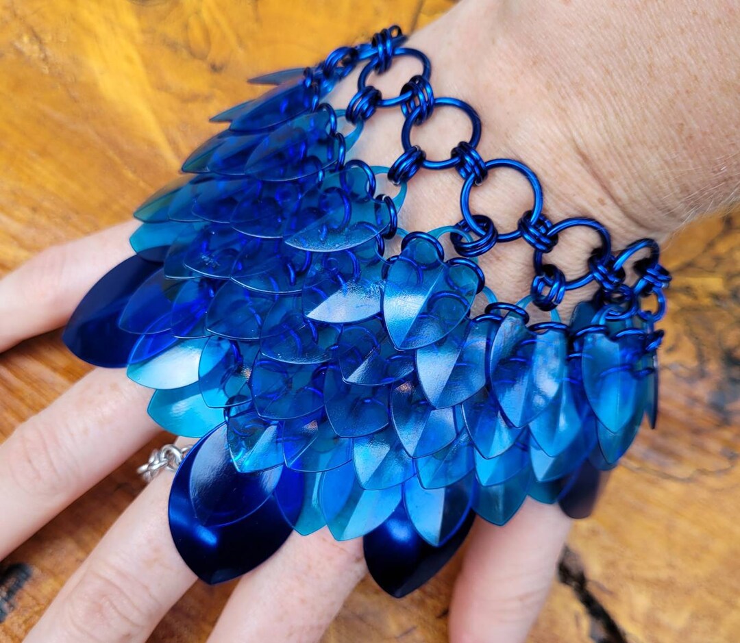 Transparent Blue Dragon Scale Mail Polycarbonate Hand Armor - Etsy