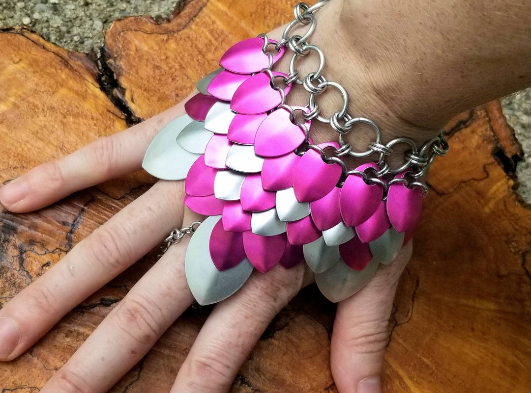 Small Pink Frost Scale Hand Armor - Etsy