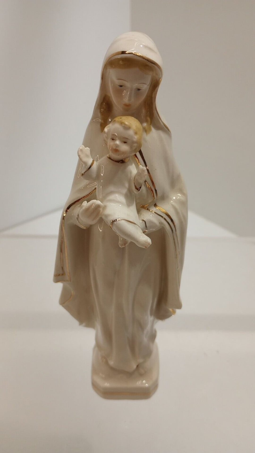 Japanese Porcelain Virgin Mary With Baby Jesus Figurine - Etsy