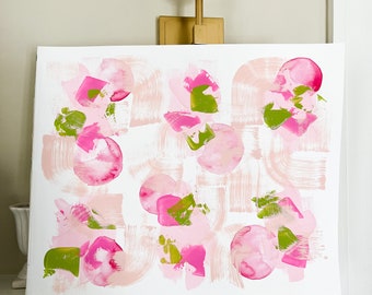 Small Painting on Paper, Flower Painting Original, Wall Art on Paper ...