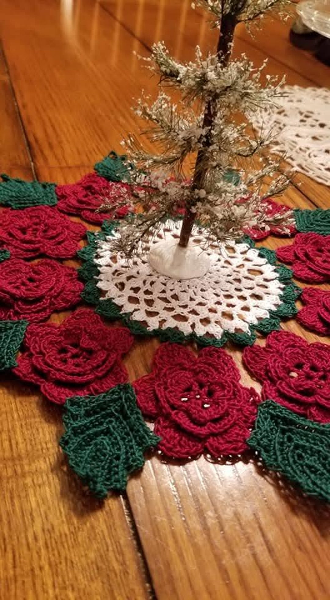 Crocheted Victorian Rose Doily, Crochet Doily, Crochet Flower Doily ...