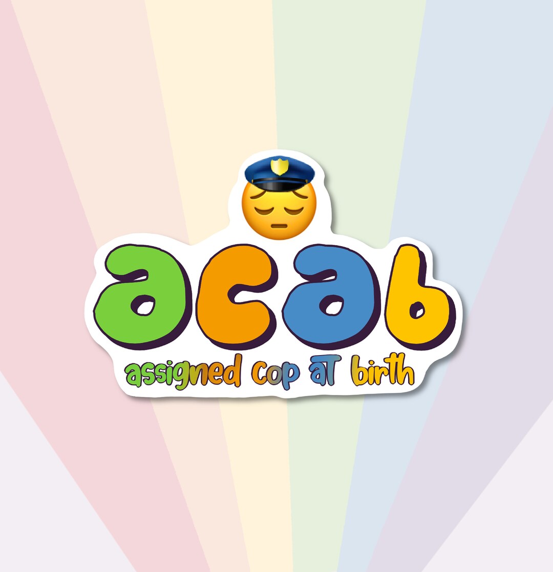Assigned Cop At Birth Sticker Acab Waterproof Vinyl Etsy