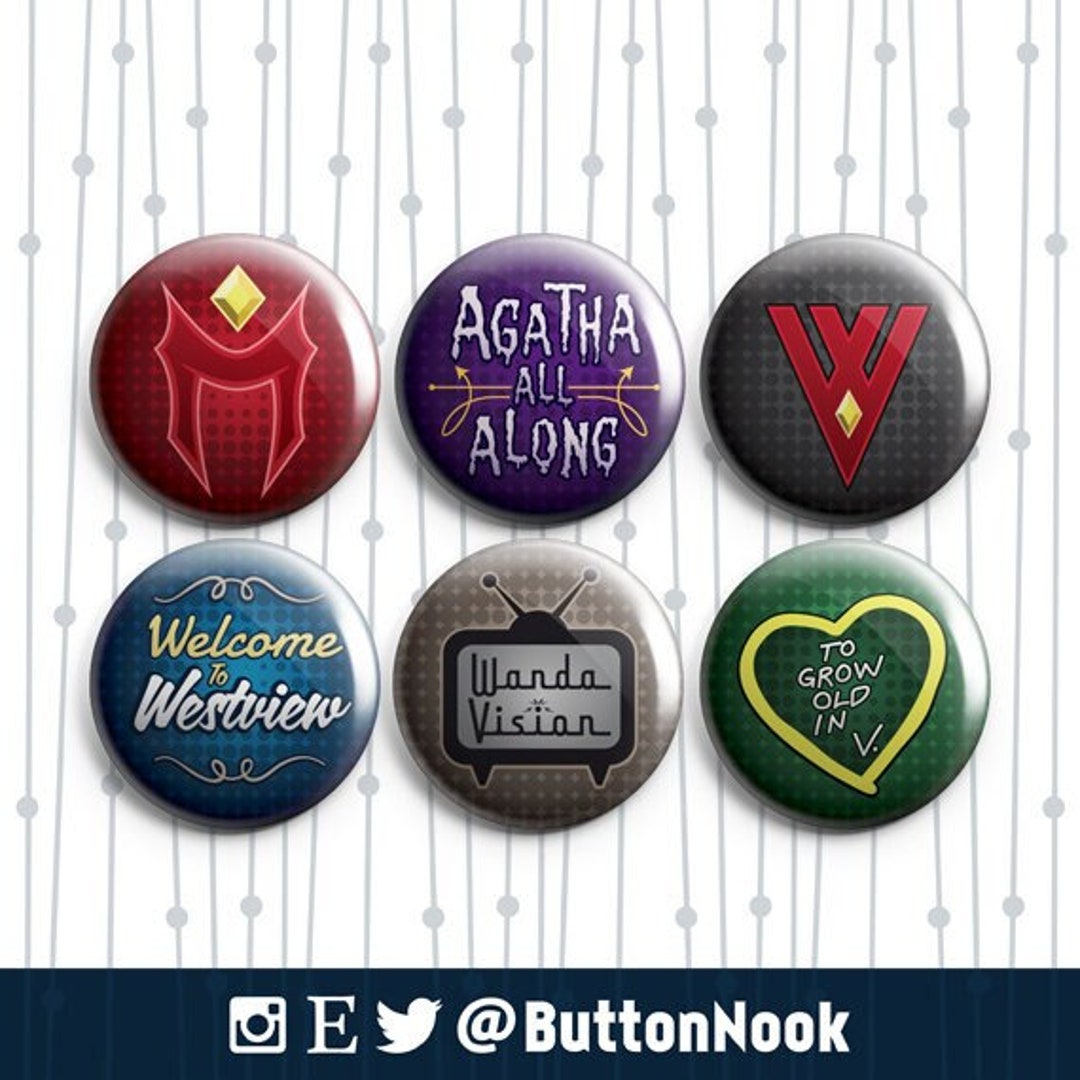 Wandavision Wanda Scarlet Witch Avengers Marvel Superhero MCU Logo 6 ...