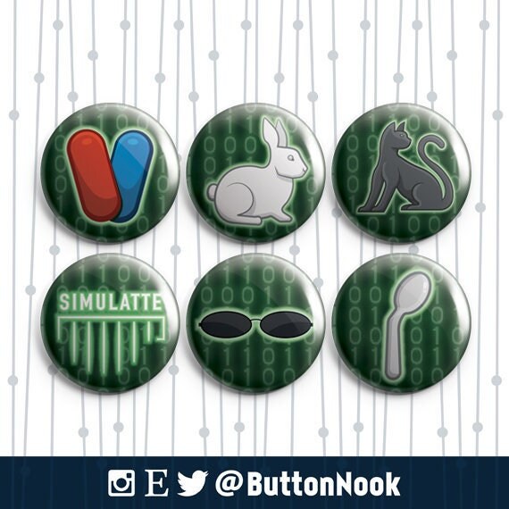 Matrix Neo Trinity Morpheus 6 Pack Pinback Badges / | Etsy