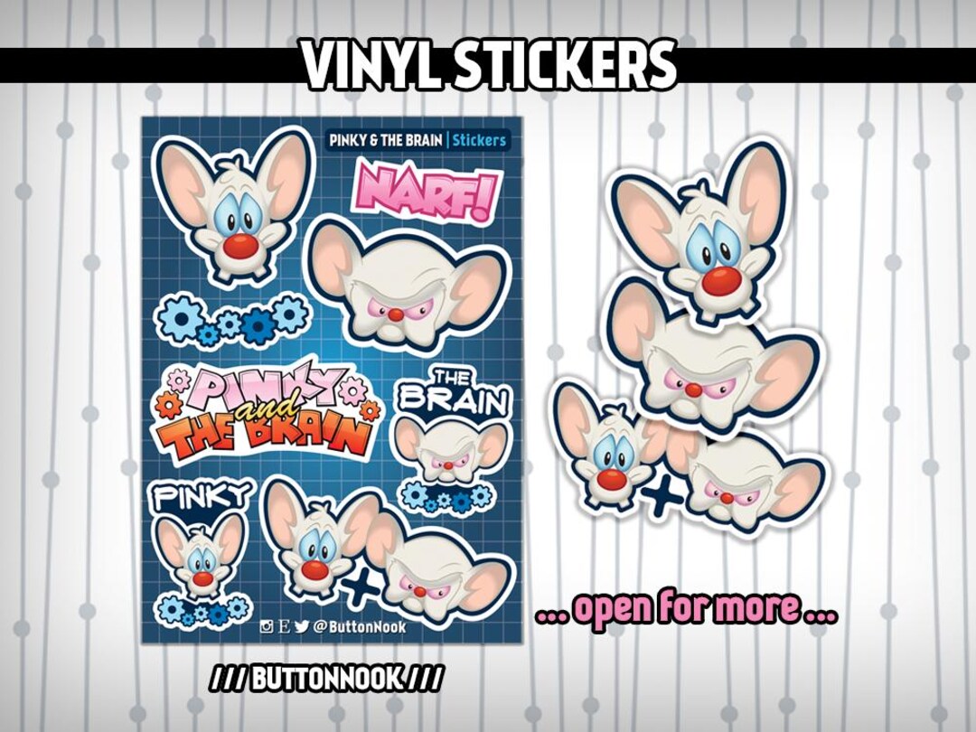 Pinky & the Brain | Glossy Waterproof Vinyl Stickers | 90s Cartoon ...