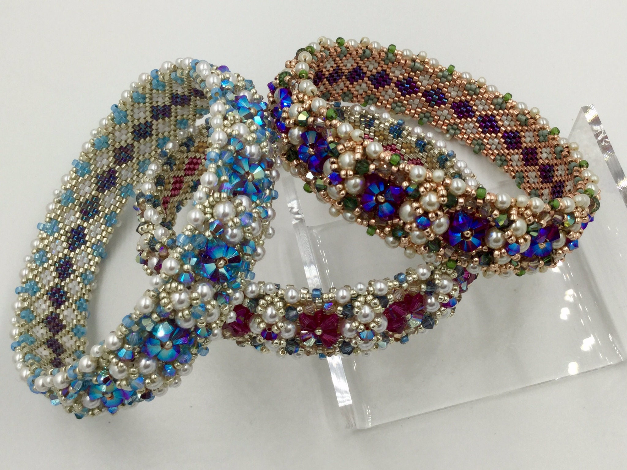 Crystal Garden Bangle Pattern Beading Tutorials Bangle - Etsy Canada