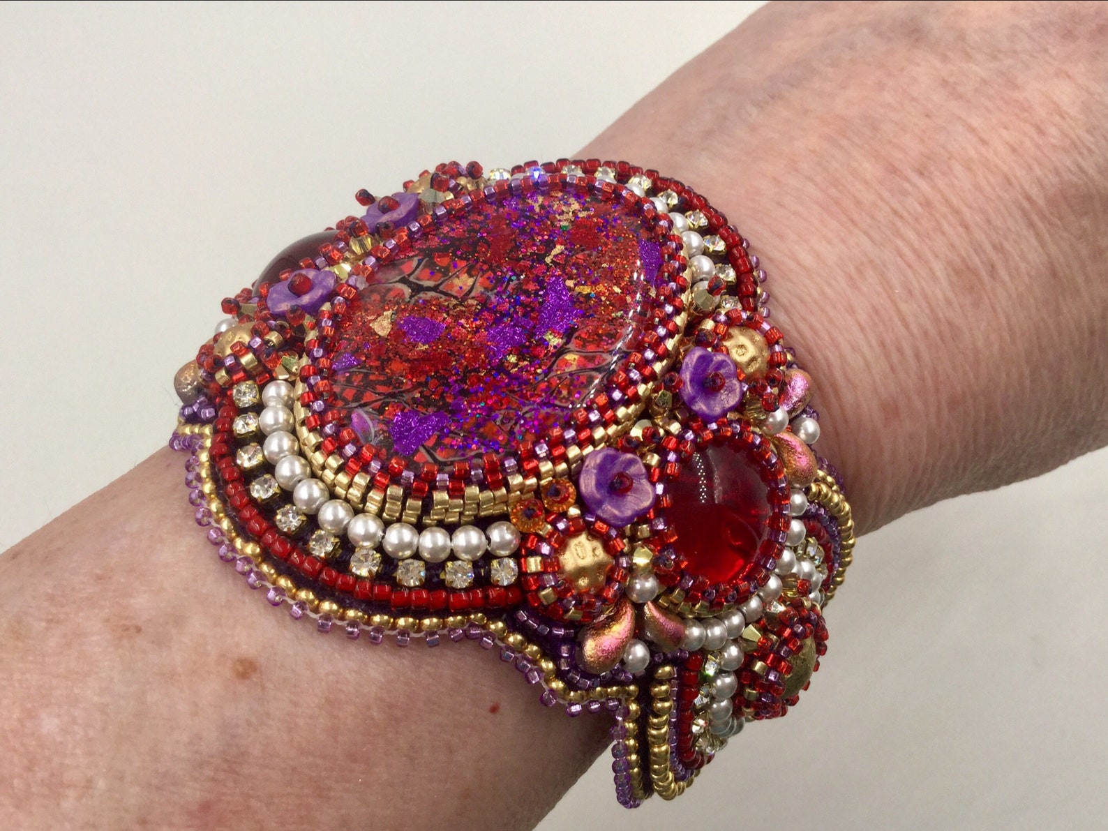 Florida Sunshine Cuff Tutorial, Bead Embroidery Pattern, Bracelet ...