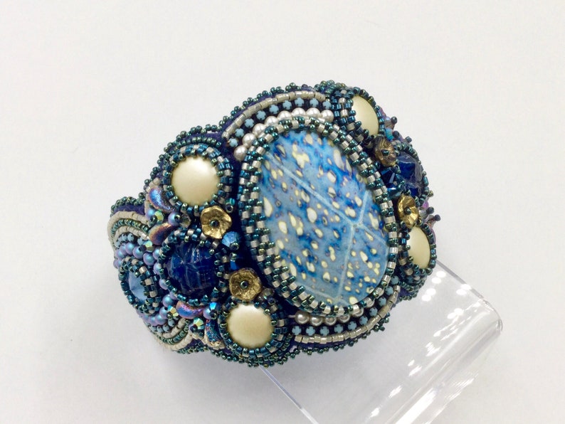 Florida Sunshine Cuff Tutorial, Bead Embroidery Pattern, Bracelet ...