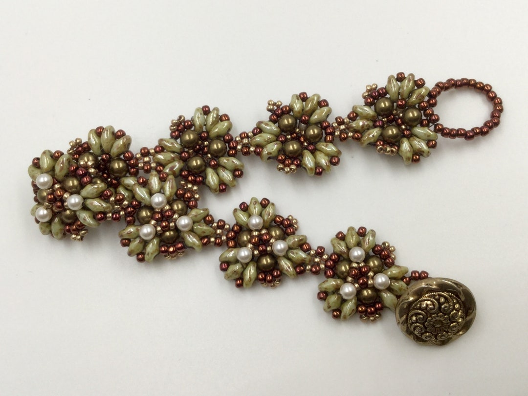 Beadwoven Bracelet, Superduos Bracelet, Beaded Bracelet, Handcrafted ...