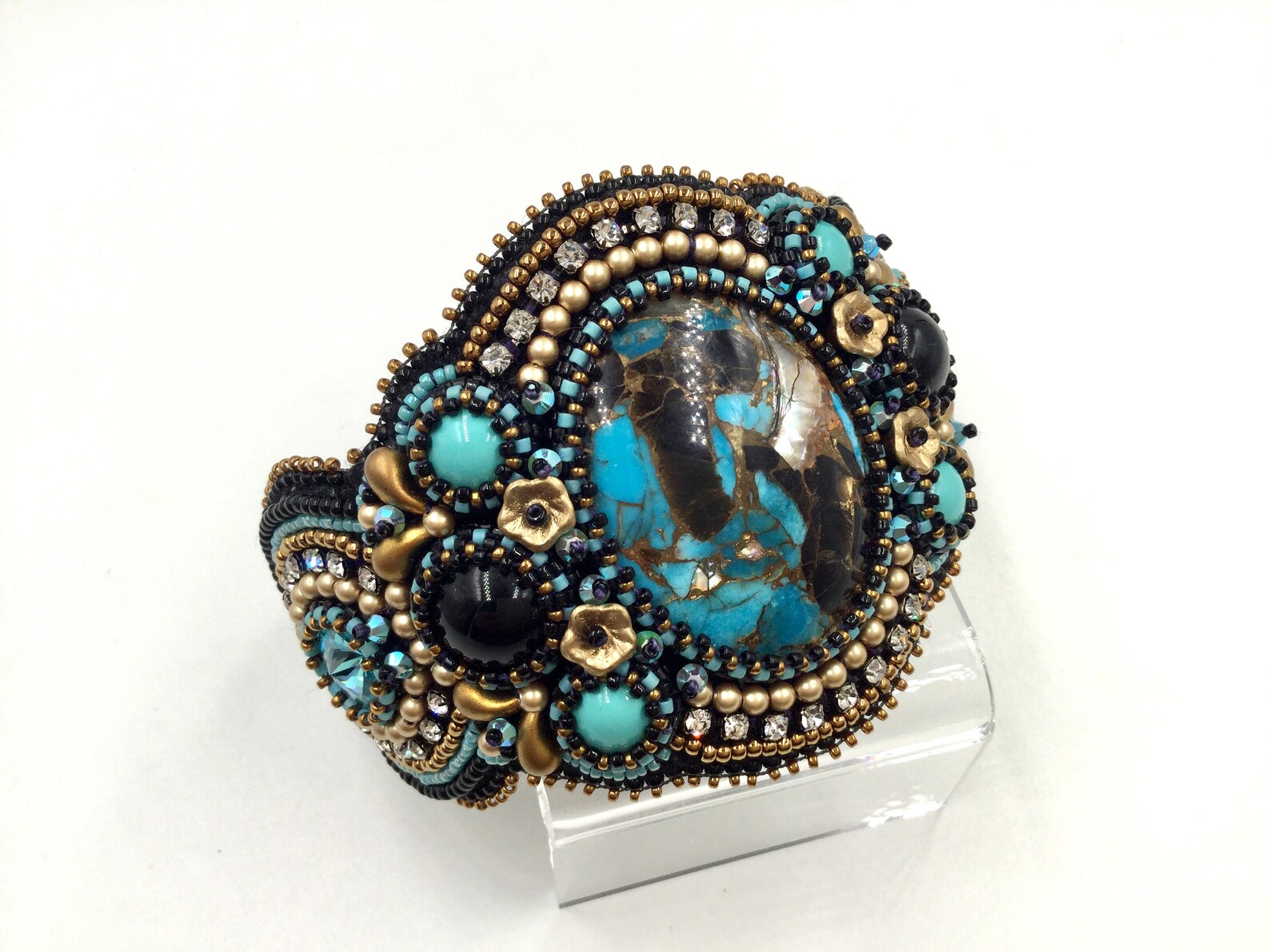 Florida Sunshine Cuff Tutorial, Bead Embroidery Pattern, Bracelet ...