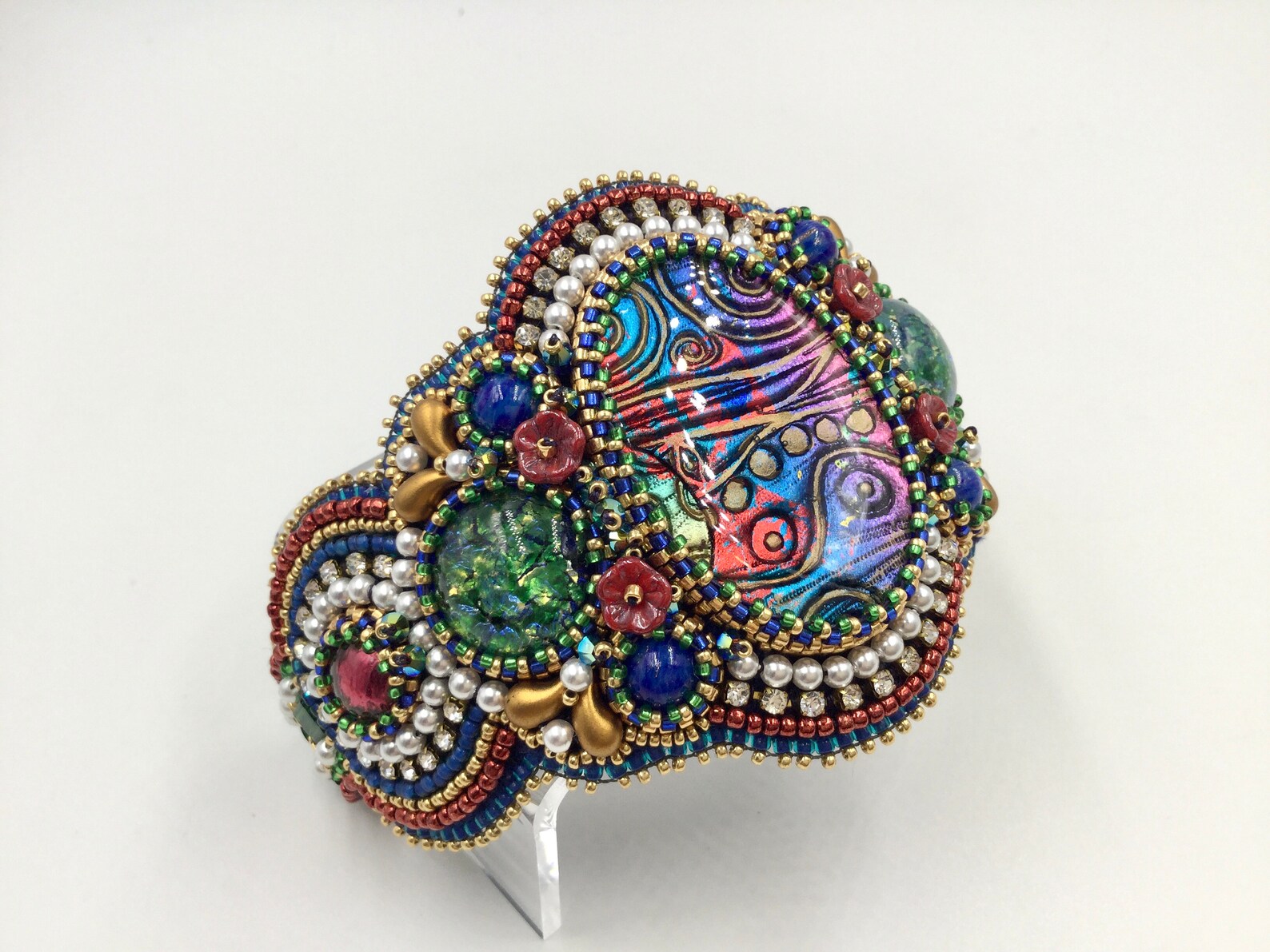 Florida Sunshine Cuff Tutorial, Bead Embroidery Pattern, Bracelet ...