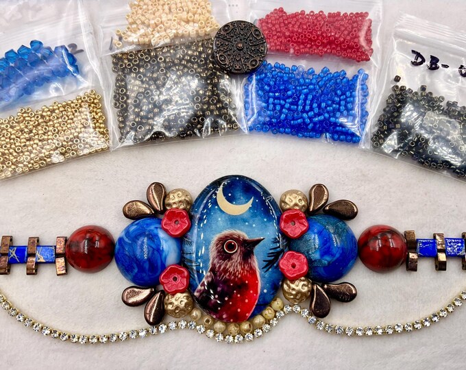 Florida Sunshine Bead Embroidery Bracelet Kit, Beading Kit, Jewelry ...