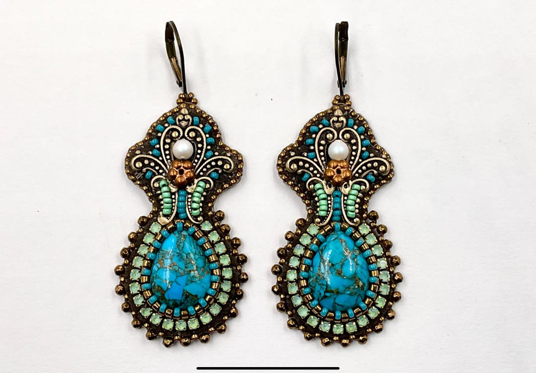 Metamorphosis Pattern, Metamorphosis Tutorial, Bead Embroidery Earrings ...