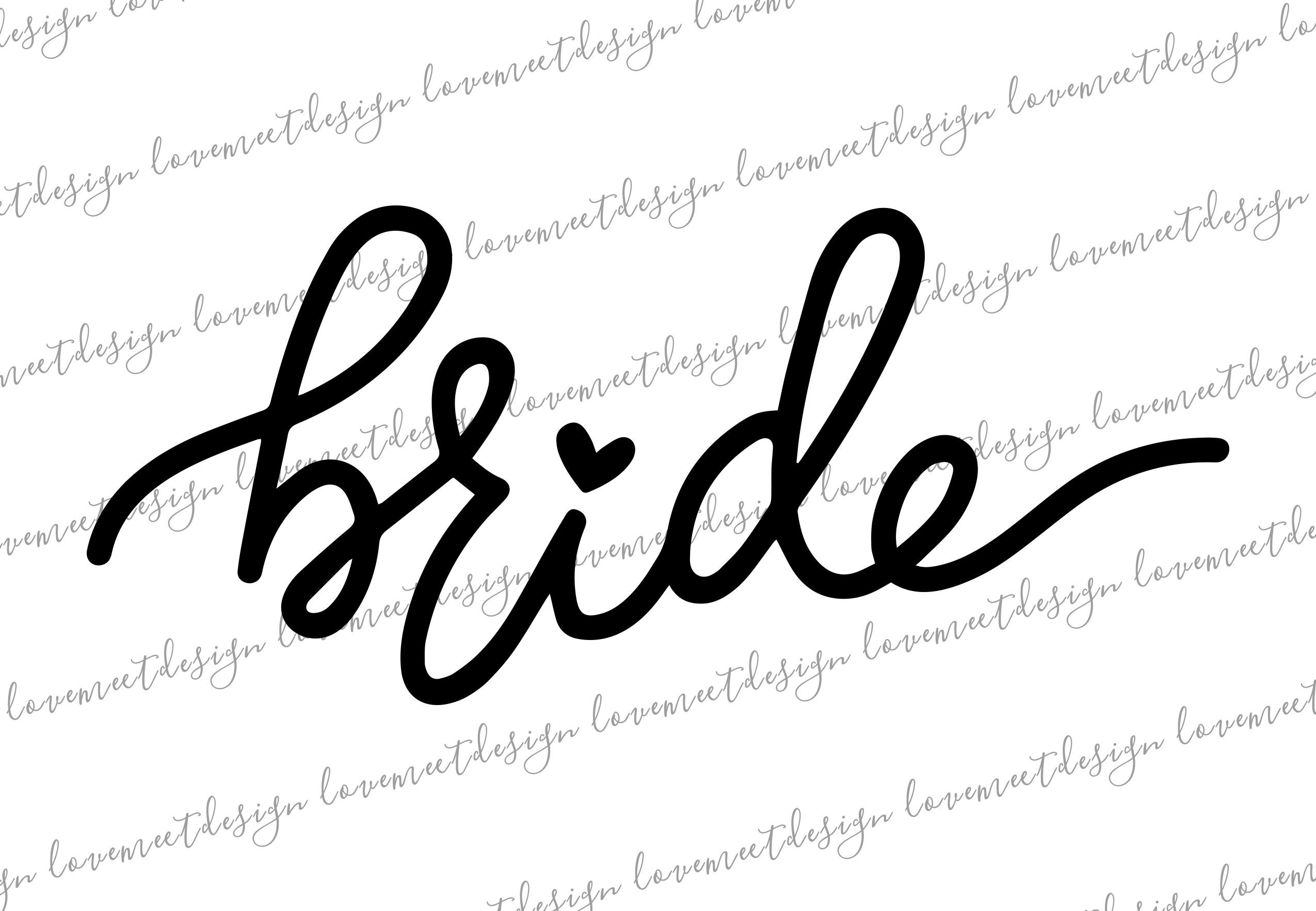 BRIDE SVG Bride Word Clipart Digital File Cricut Png Jpeg - Etsy