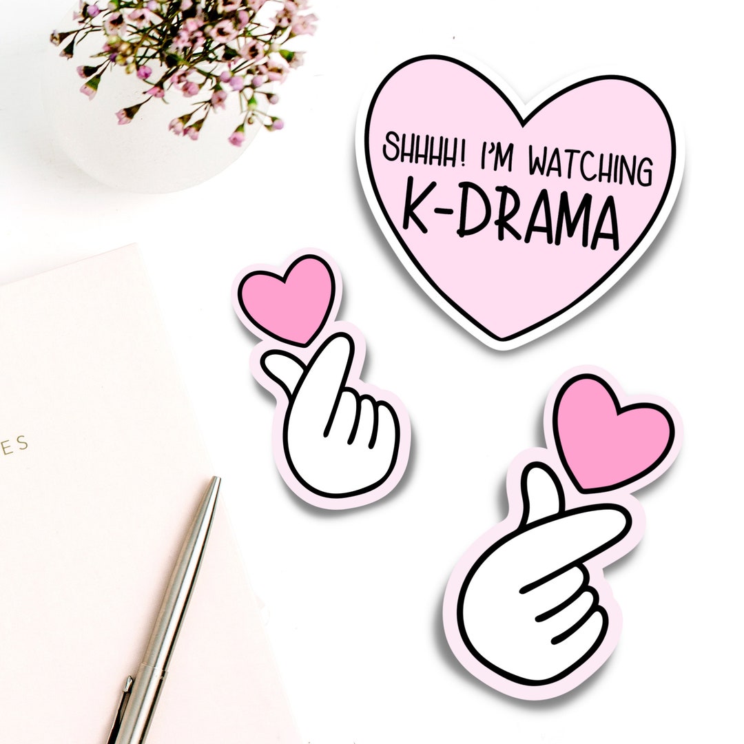 K-drama - Heart - Kdrama Fans Set of 3 Stickers - Laptop Decals ...