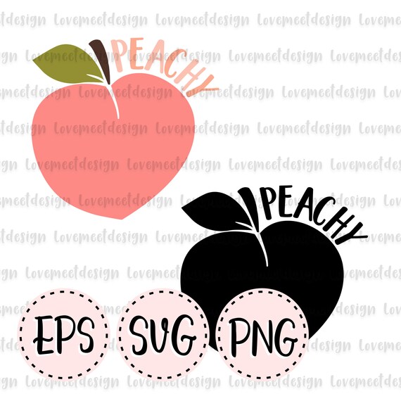 PEACH Peachy SVG Clipart Digital File Cricut Diy Project | Etsy