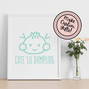 Dumping SVG File Cute Dumpling Kawaii Dumpling Bao SVG Digital Art ...
