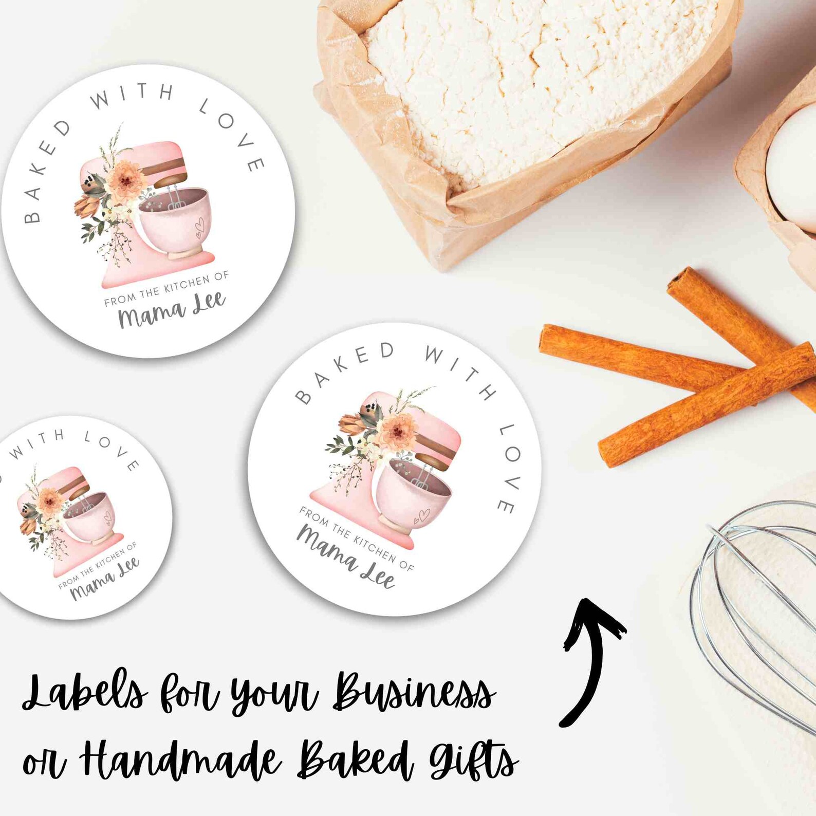 Bake With With Personalized Custom Baked Goods Labels Small Business ...