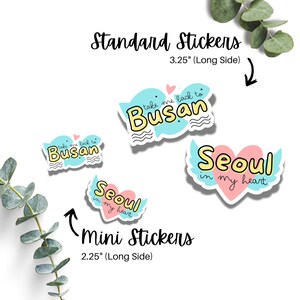 Seoul Busan Korean Travel Sticker Decal for Suitcase Luggage Sticker ...