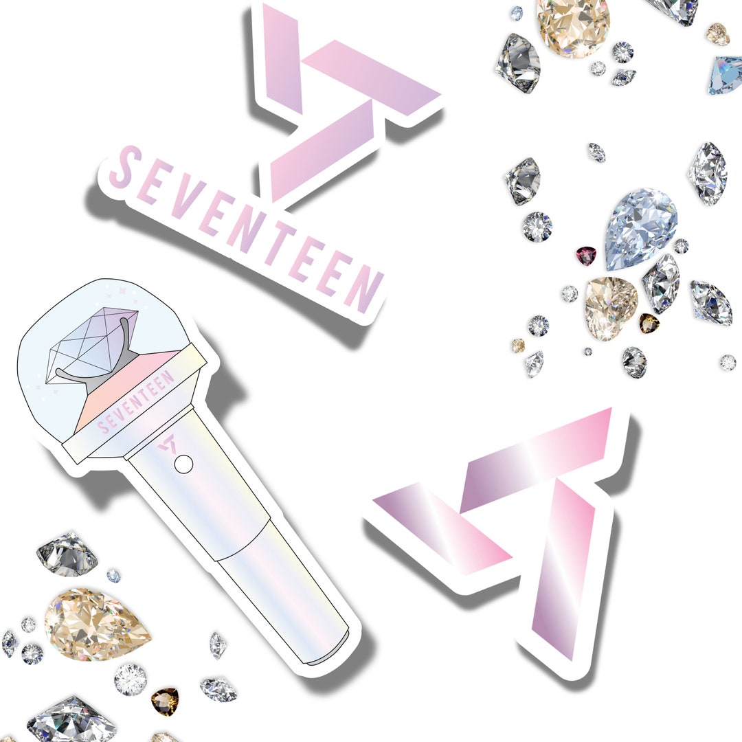 Seventeen 17 Carat SVT Carat Merch Light Stick Sticker Concert Bomb K ...