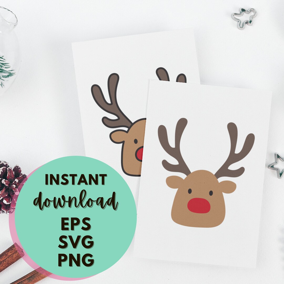 Reindeer Svg, Holiday Svg, Png, Eps, Digital Graphic, Cricut Cut File ...