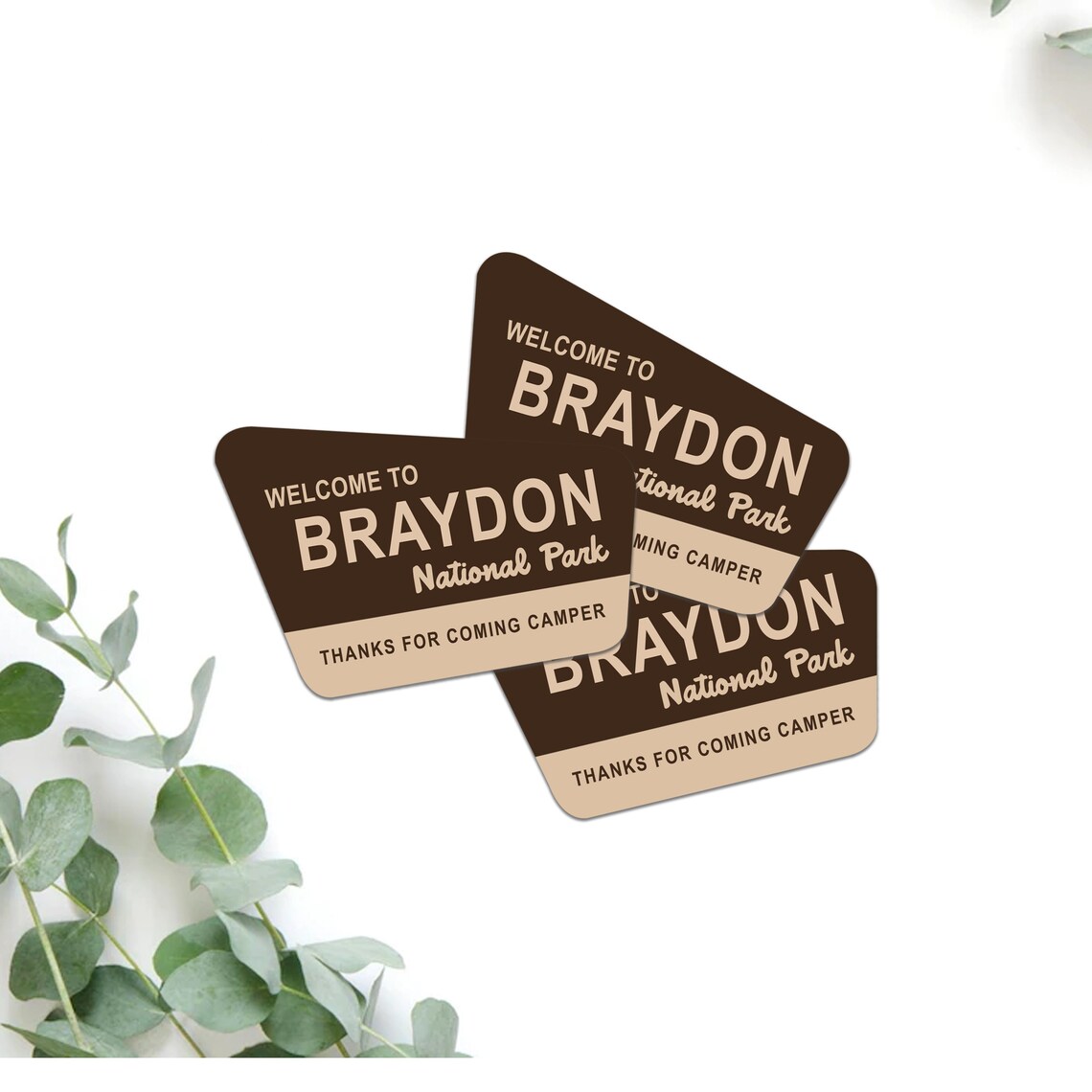 Favor Tags (stickers) National Park Theme - Camp Theme Favor Tag for ...