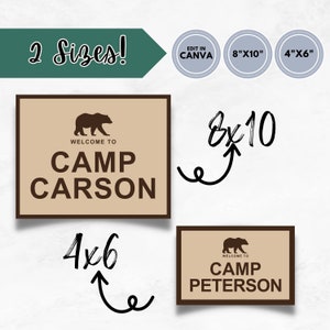 National Park, Camp Theme, Party, Instant Printable, Editable Signage ...