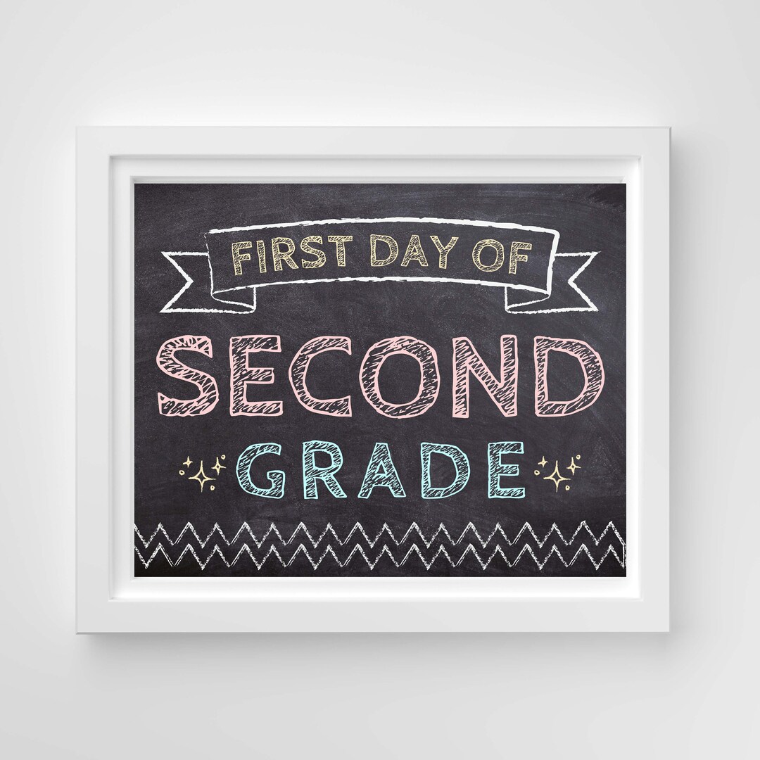 Back to School First Day Printable First Day of School Photo Prop Chalk ...