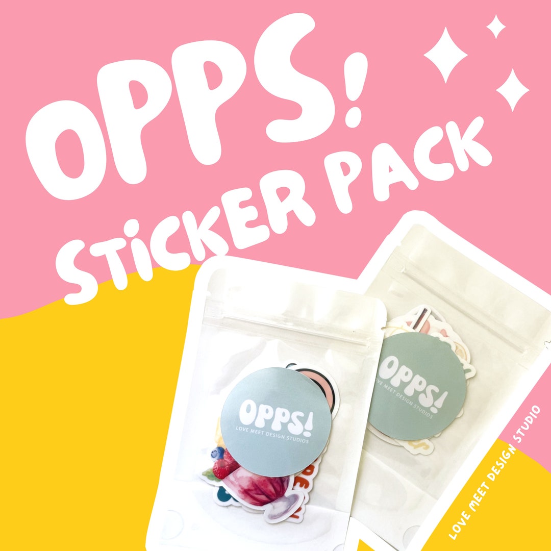 10 Pc Opps Sticker Pack, Mystery Sticker Pack, Opps Bundle, Laptop ...