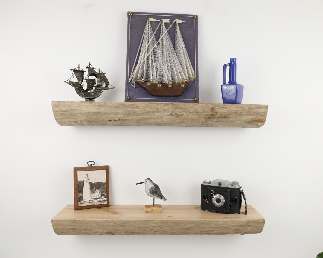 Driftwood Shelves, 24" - Set of 2 - Display, Wood, Floating, Wall ...