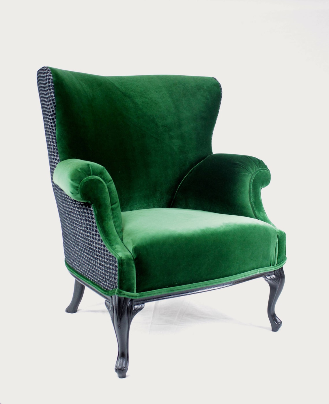 Free Shipping CAN REPLICATE- Sold -vintage Round Wing Back Chair With ...