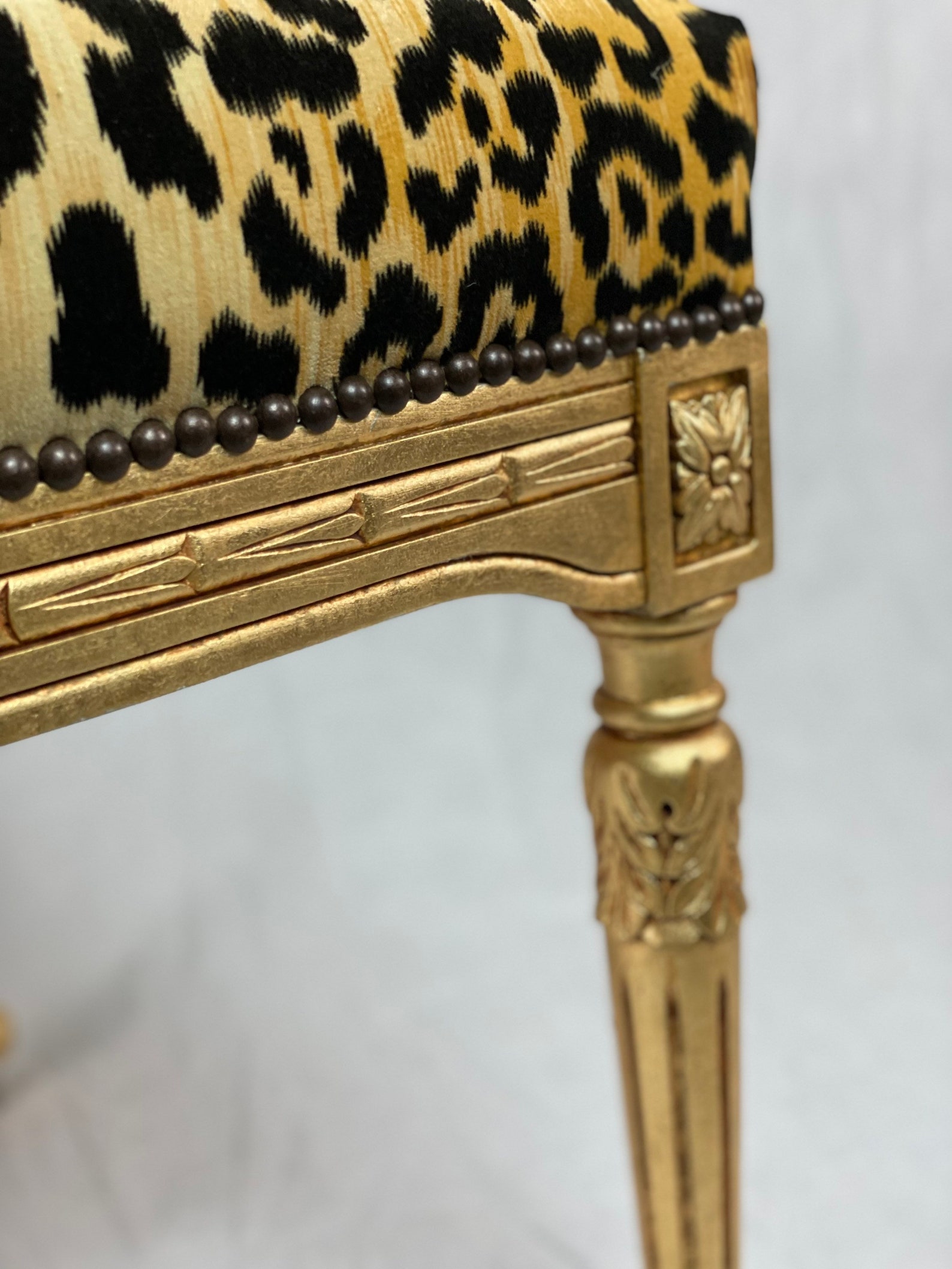 Free Ship-can Replicate-sold Gold Leaf Aged Finish Golden Leopard ...