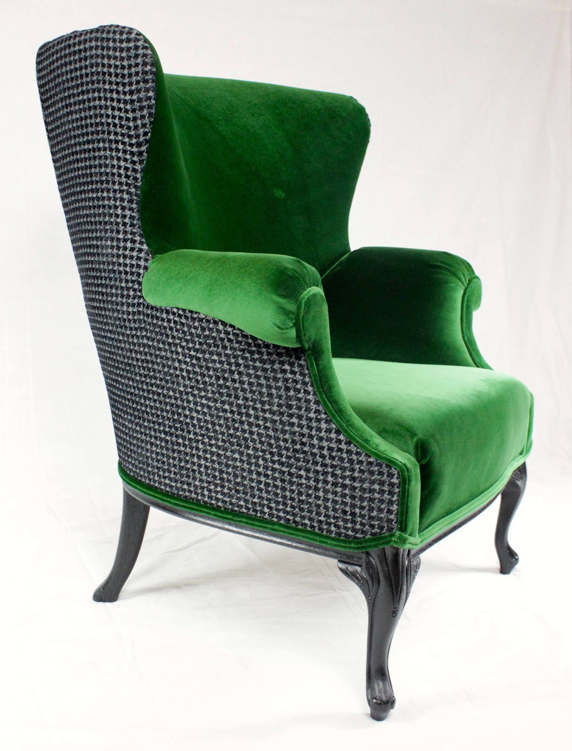 Free Shipping CAN REPLICATE- Sold -vintage Round Wing Back Chair With ...