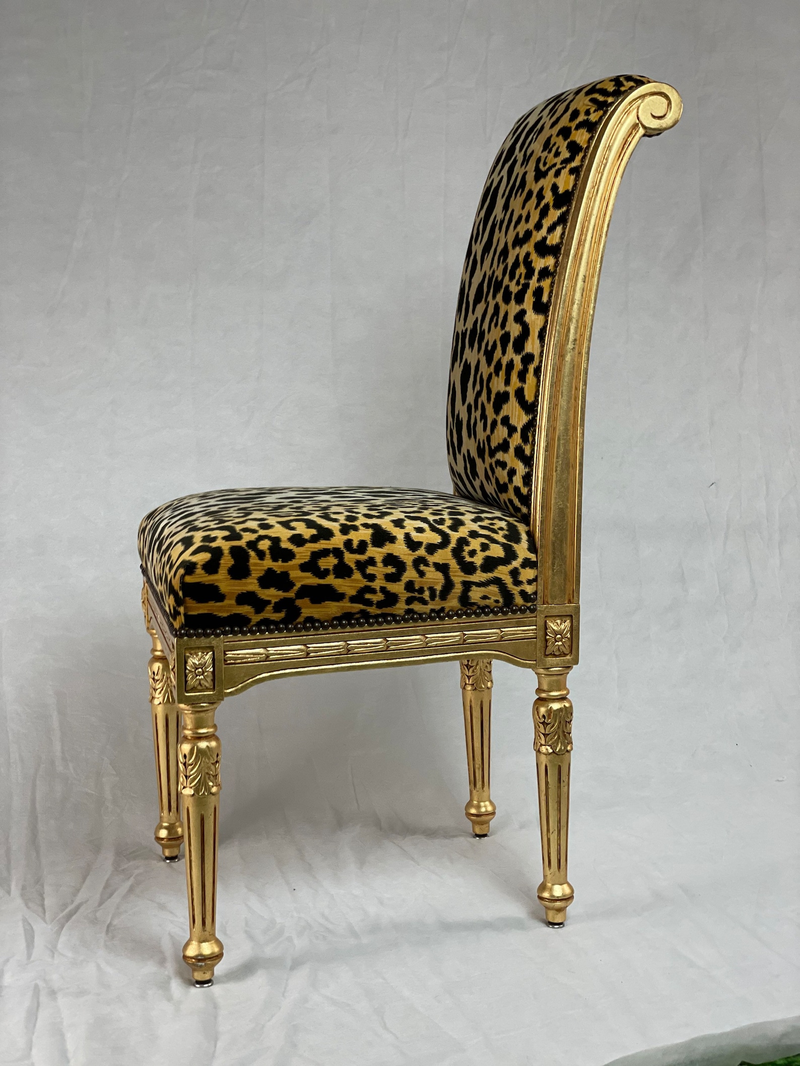 Free Ship-can Replicate-sold Gold Leaf Aged Finish Golden Leopard ...